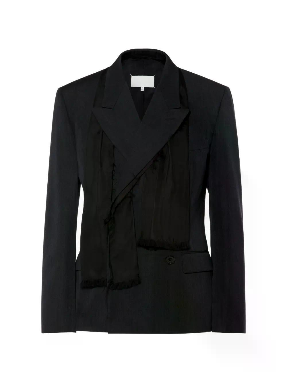 MAISON MARGIELA Scarf Tailored Wool Jacket