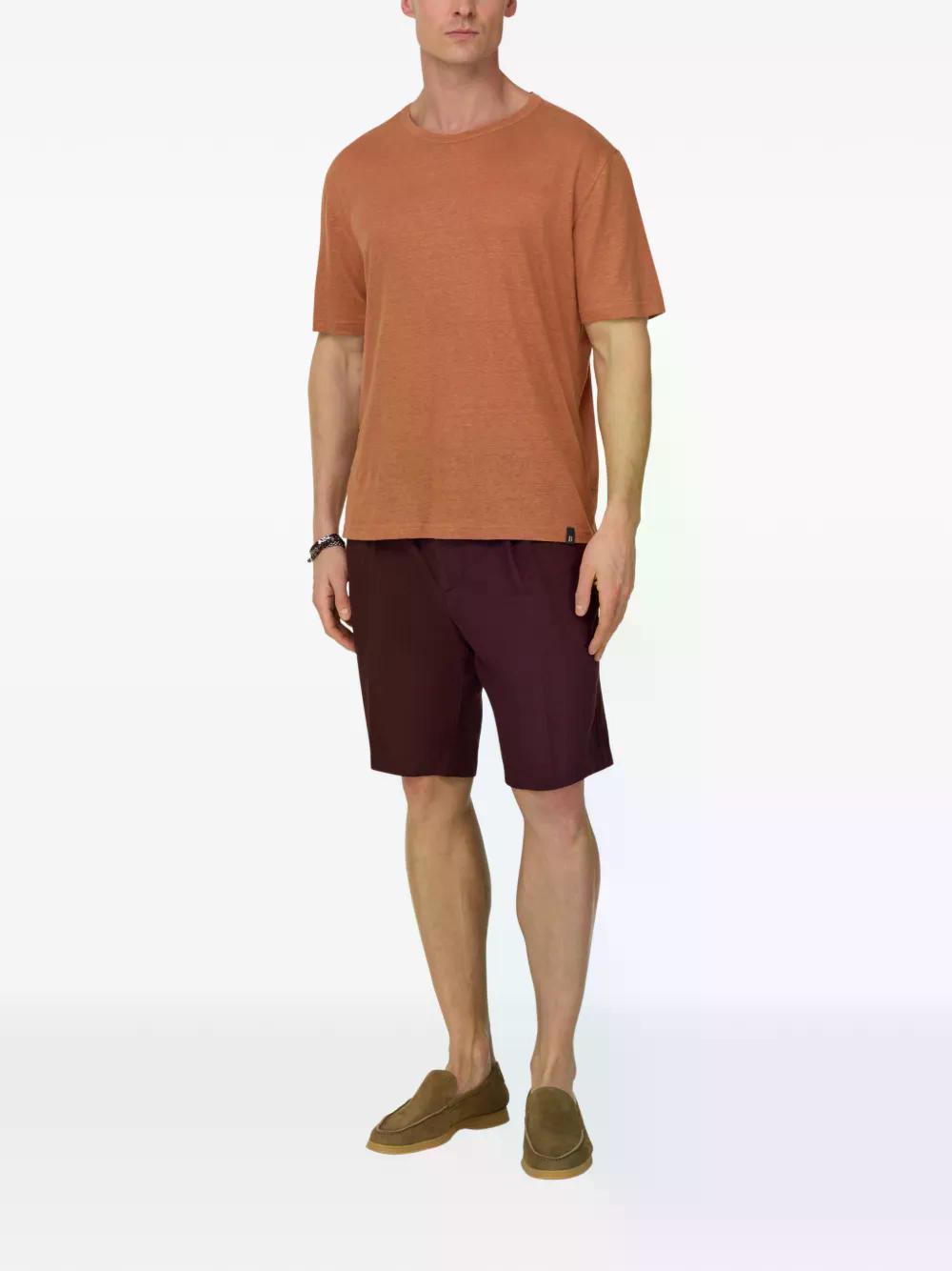 BOGGI MILANO stretch linen t-shirt