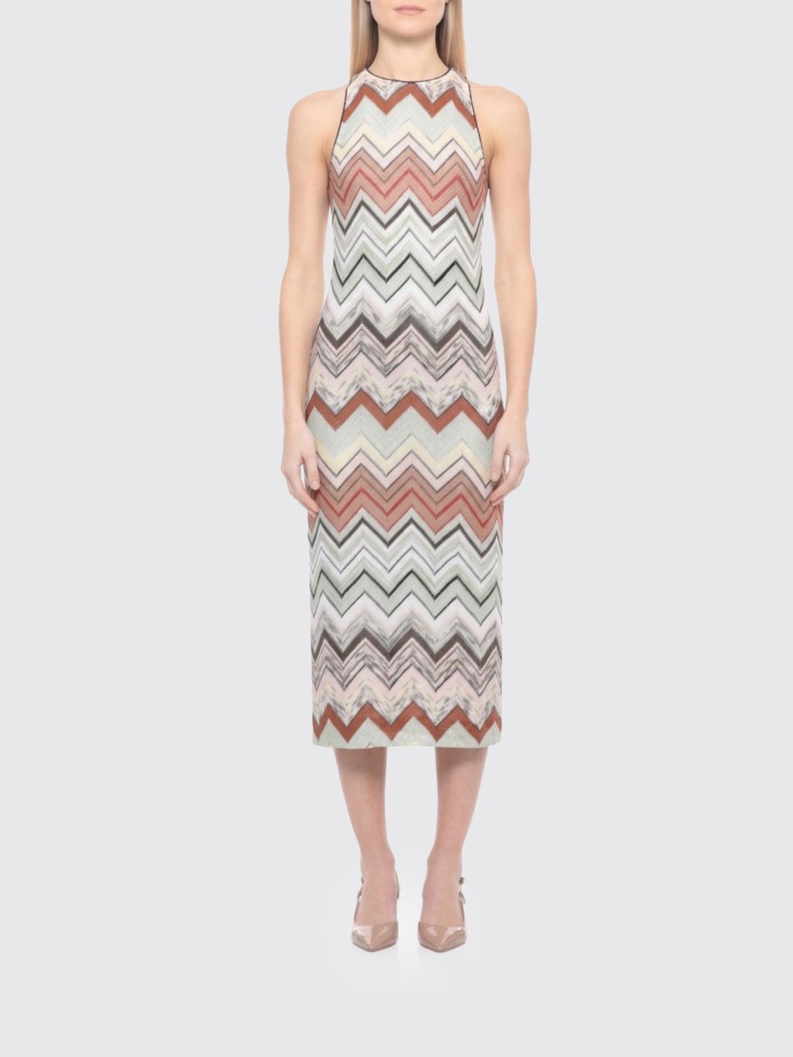 MISSONI zig-zag viscose and cotton dress