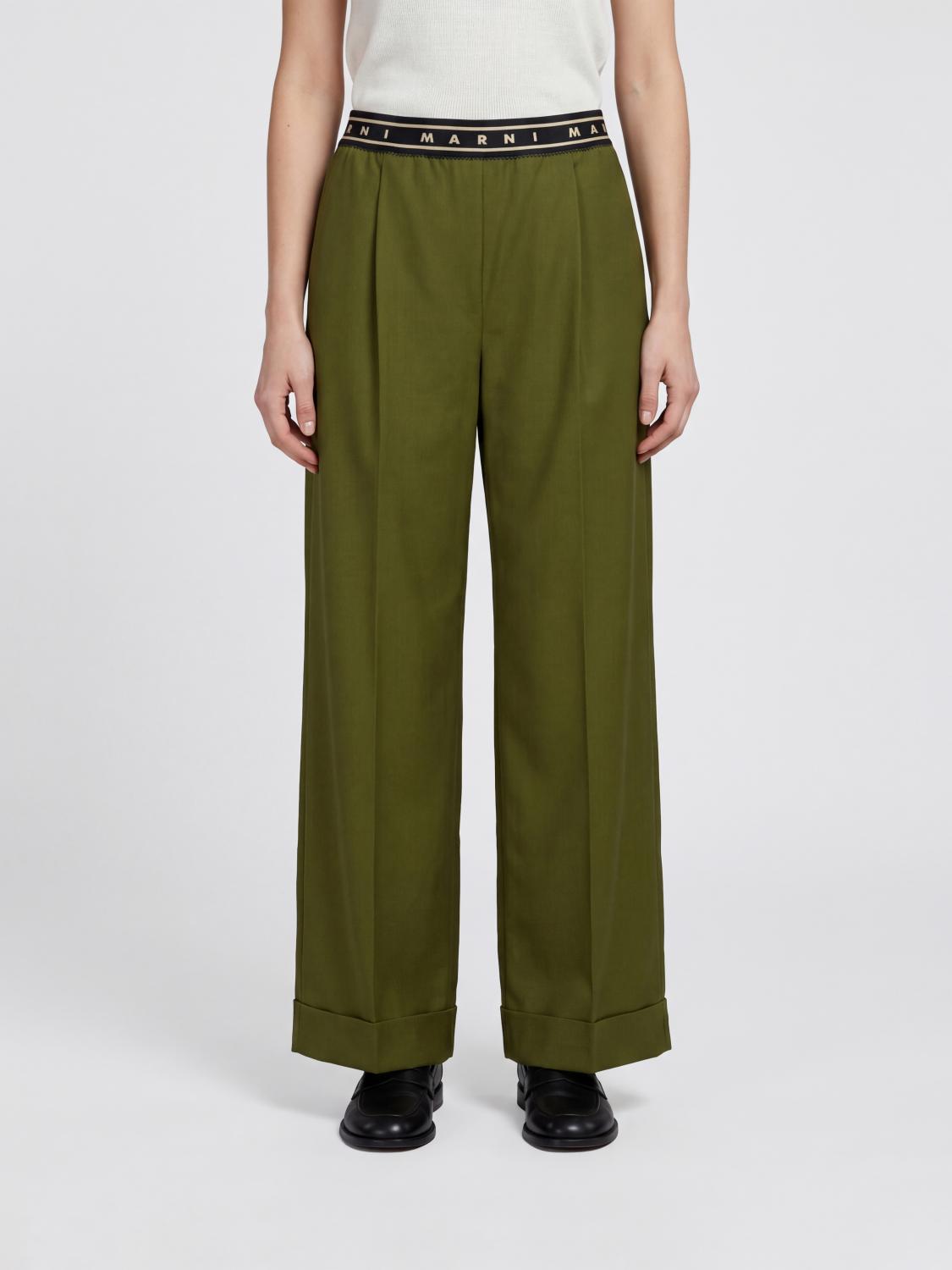 MARNI Marni Virgin Wool Palazzo Trousers