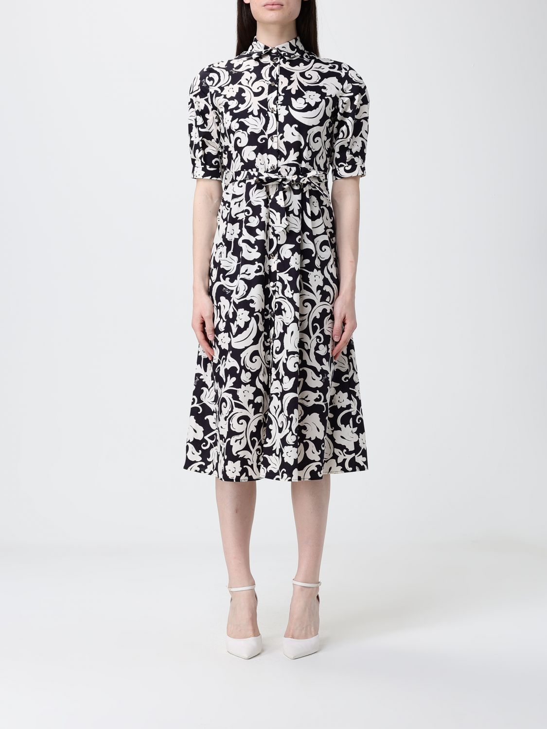 LIU JO Liu Jo Printed Cotton Midi Dress