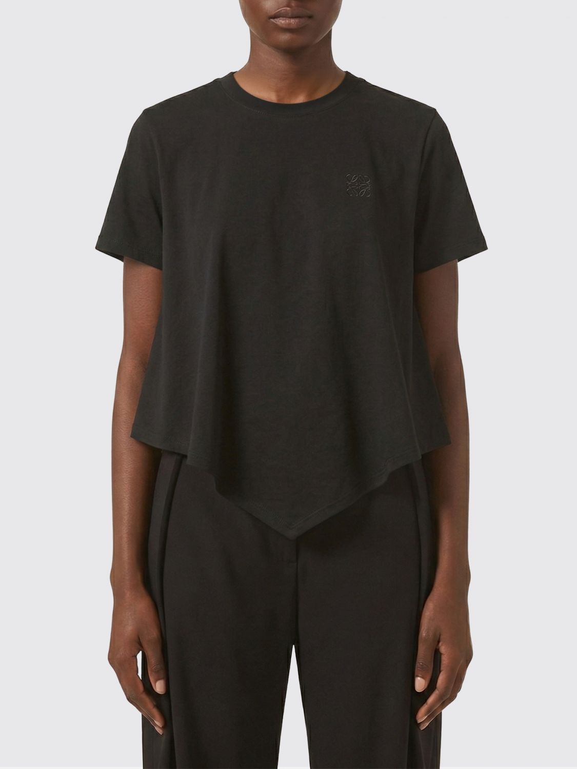LOEWE Loewe Cotton V-Neck T-Shirt with Logo