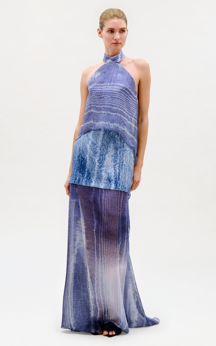 SILVIA TCHERASSI Flo Silk-Blend Halter Top