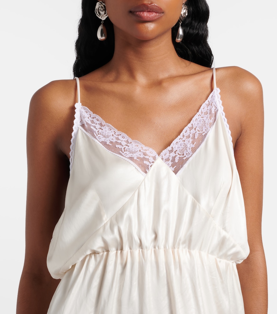 Loveshackfancy Ameliane Lace-Trimmed Slip Dress - Pink | Editorialist Loveshackfancy Ameliane Lace-Trimmed Slip Dress - Pink | Editorialist