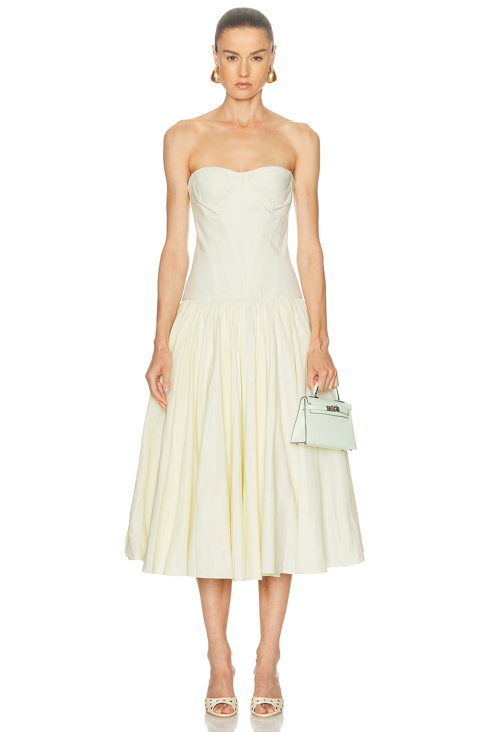 anouk petticoat dress in vintage ivory White Petticoat Skirt – Tulle Underskirt for Vintage Dresses & Swing Skirts 3398 Black / Length-62 cm main image 0