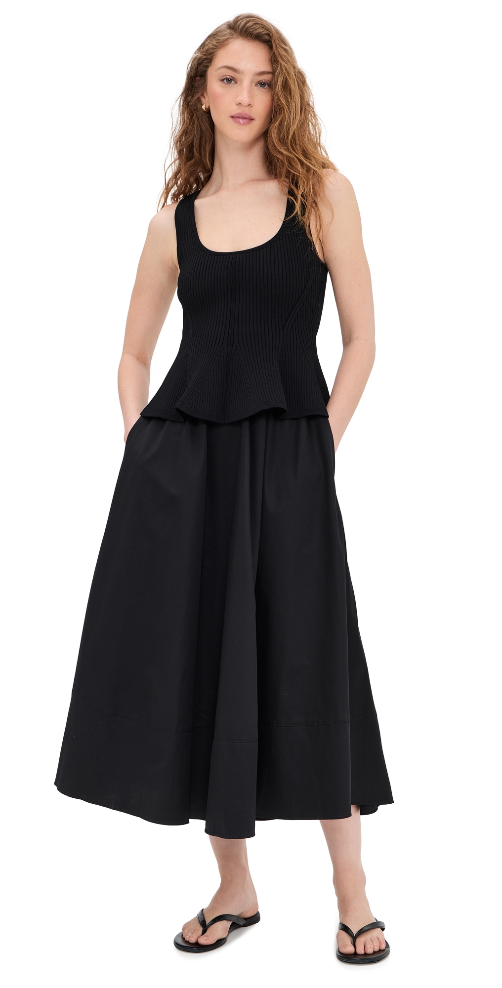 CECILIE BAHNSEN Cecilie Bahnsen Pleated Midi Skirt