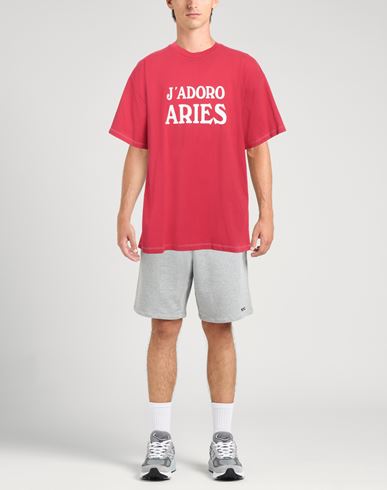 ARIES man t-shirt black size s cotton