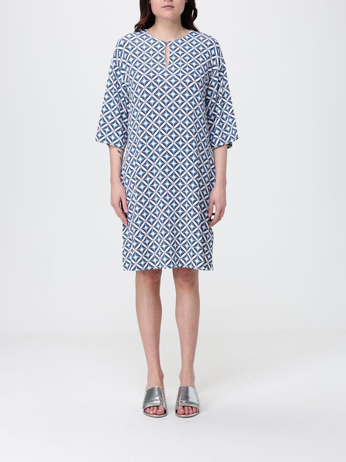MAX MARA Max Mara Graphic Print Silk Mini Dress