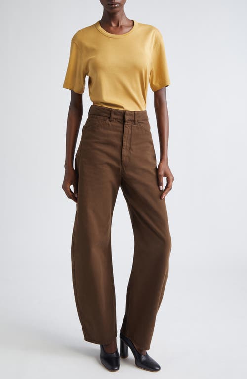 LEMAIRE High-Waisted Curved Cotton Twill Pants