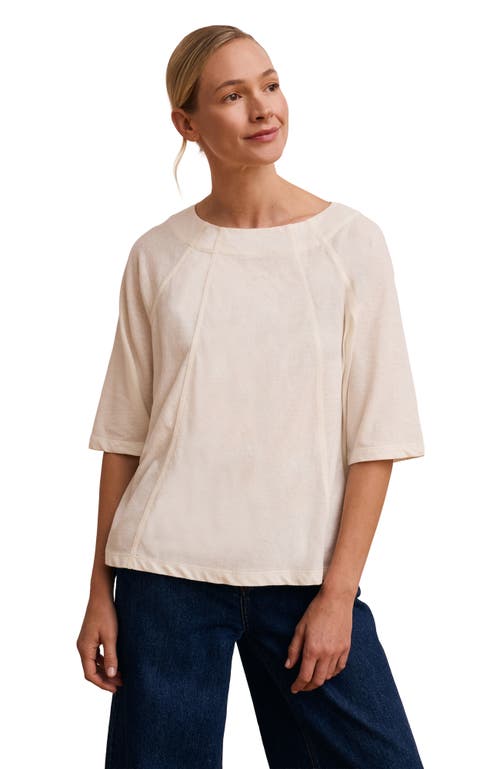 CELTIC & CO. Linen Blend Short Sleeve Swing Top