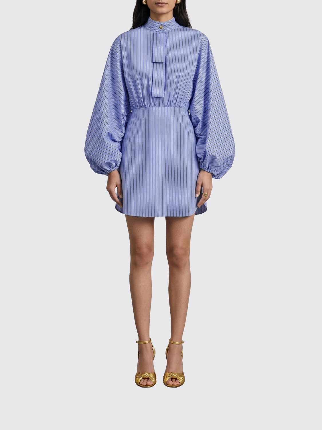 ZIMMERMANN Zimmermann Striped Cotton Blend Mini Dress