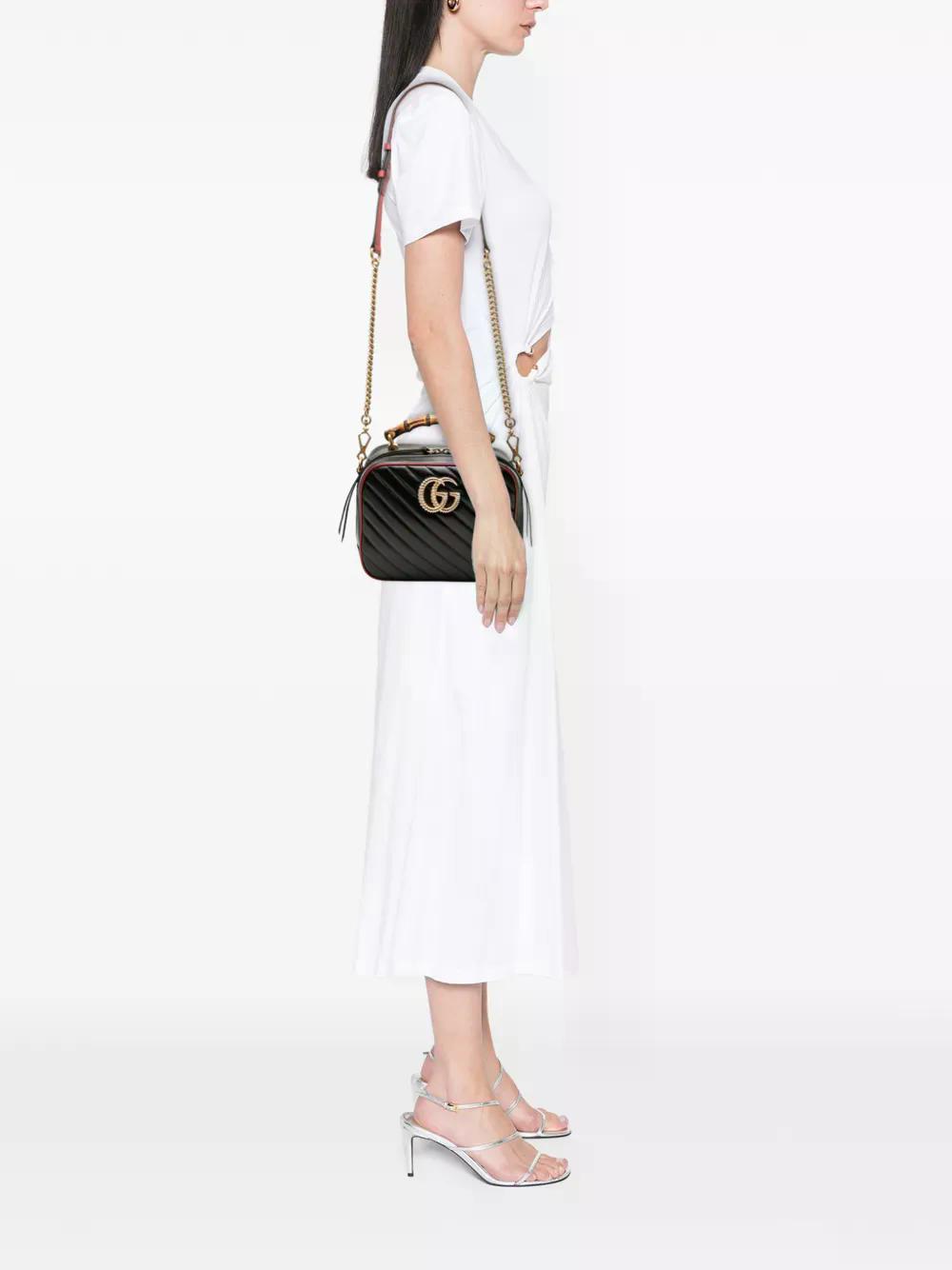 GUCCI Small GG Marmont Leather Satchel
