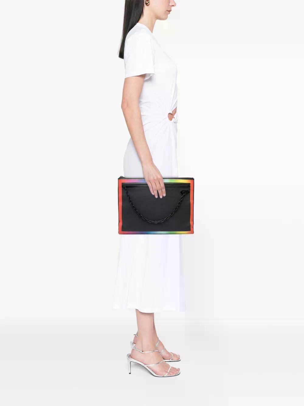 LOUIS VUITTON 2019 Taiga Rainbow Pochette A4 Clutch