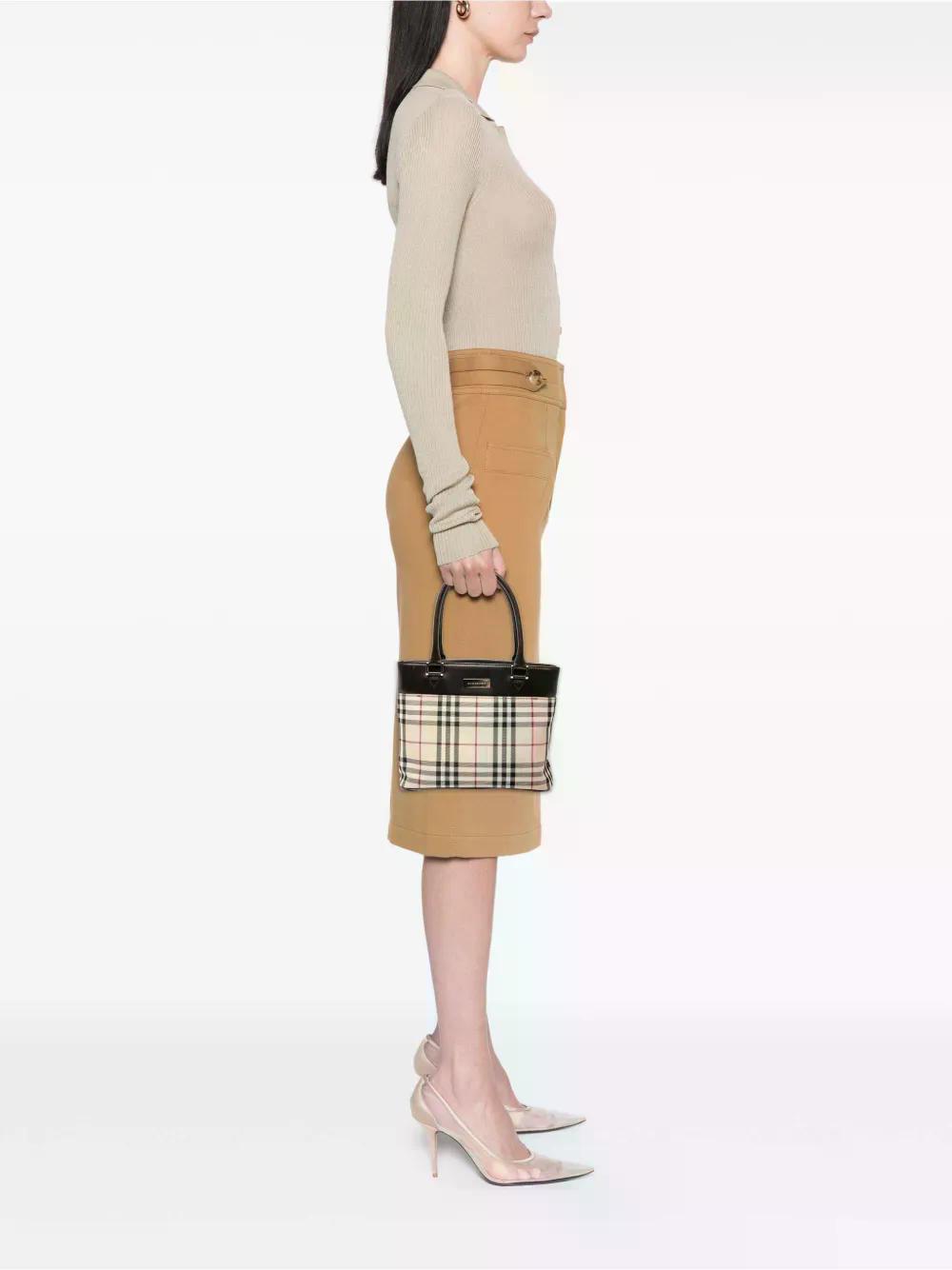 BURBERRY House Check Canvas Tote Bag