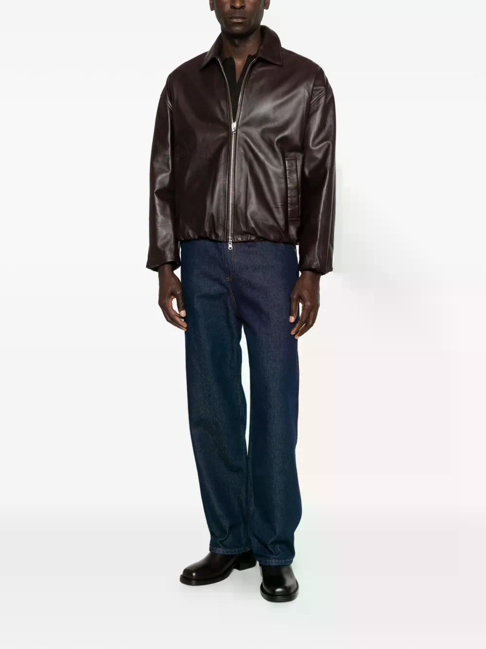 ARMA Zip-Up Leather Jacket