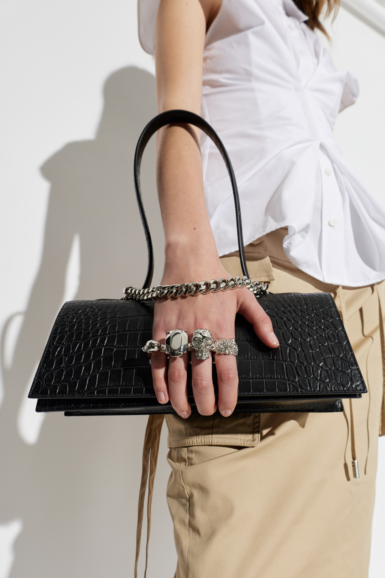 ALEXANDER MCQUEEN Leather Shoulder Bag
