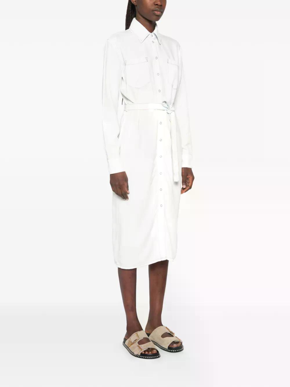 PATRIZIA PEPE Logo-Detail Shirt Midi Dress