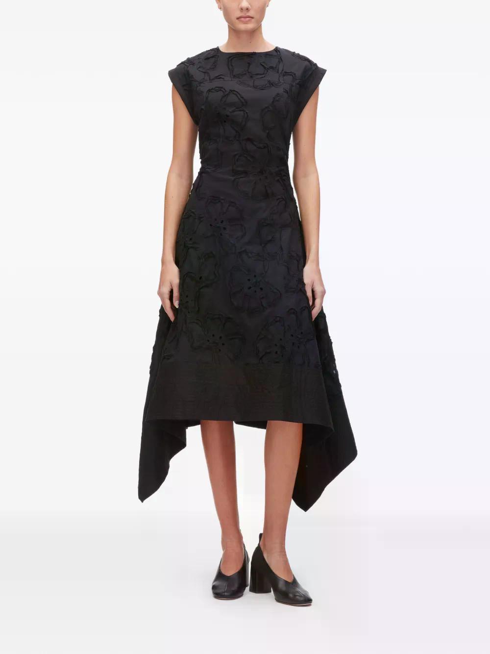 3.1 PHILLIP LIM Floral Asymmetrical Midi Dress