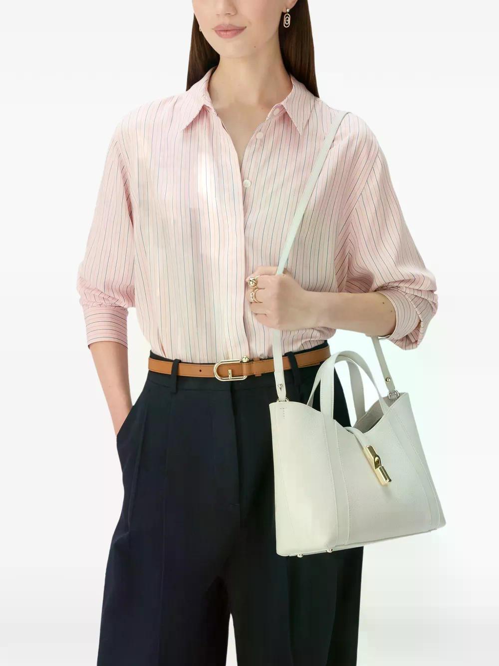 FURLA Goccia Small Grained-Leather Tote Bag