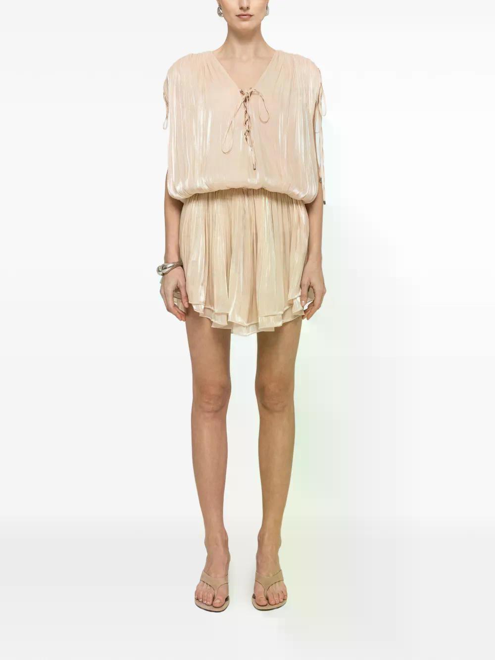 NISSA Pleated Mini Dress