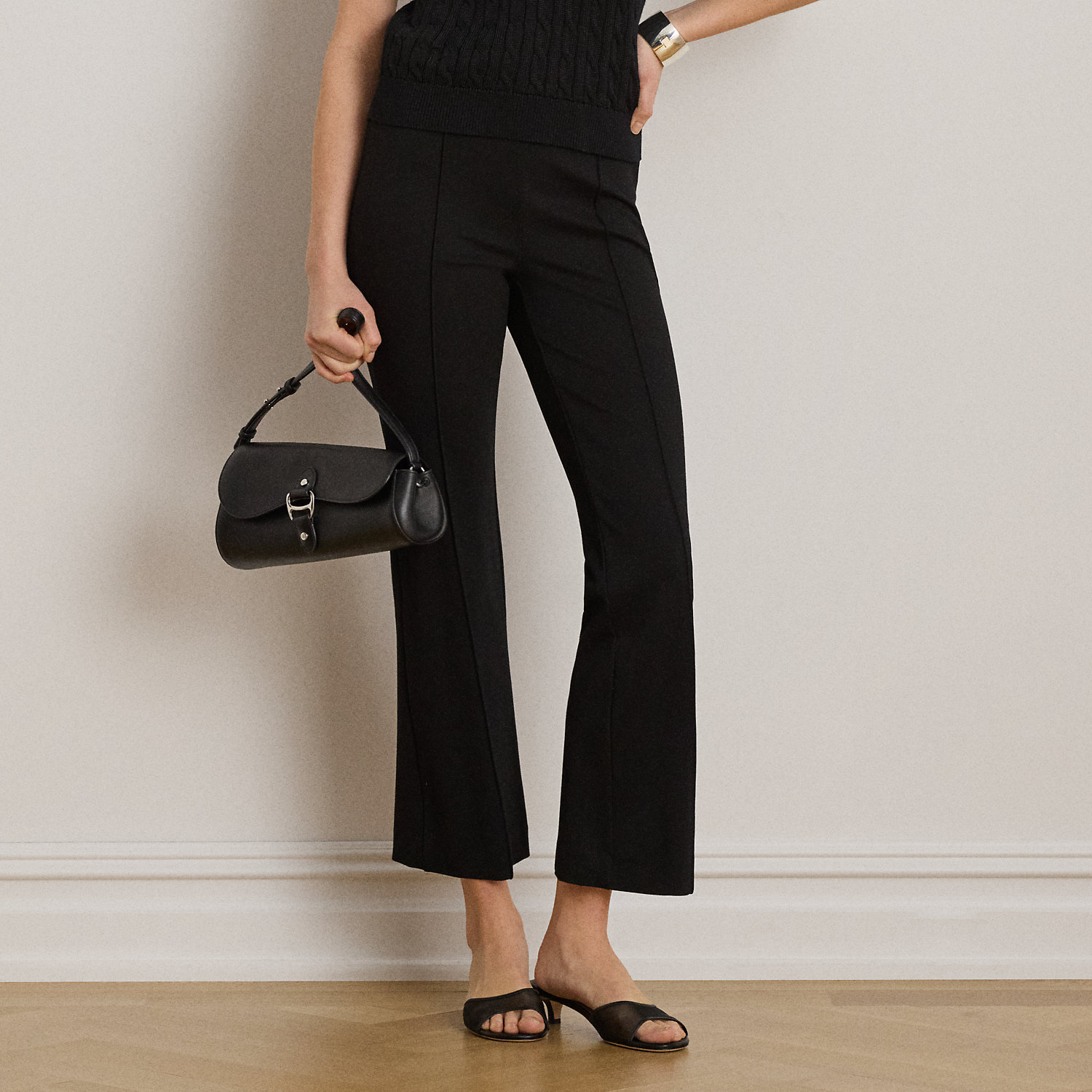 RALPH LAUREN Twill Flare Ankle Pant