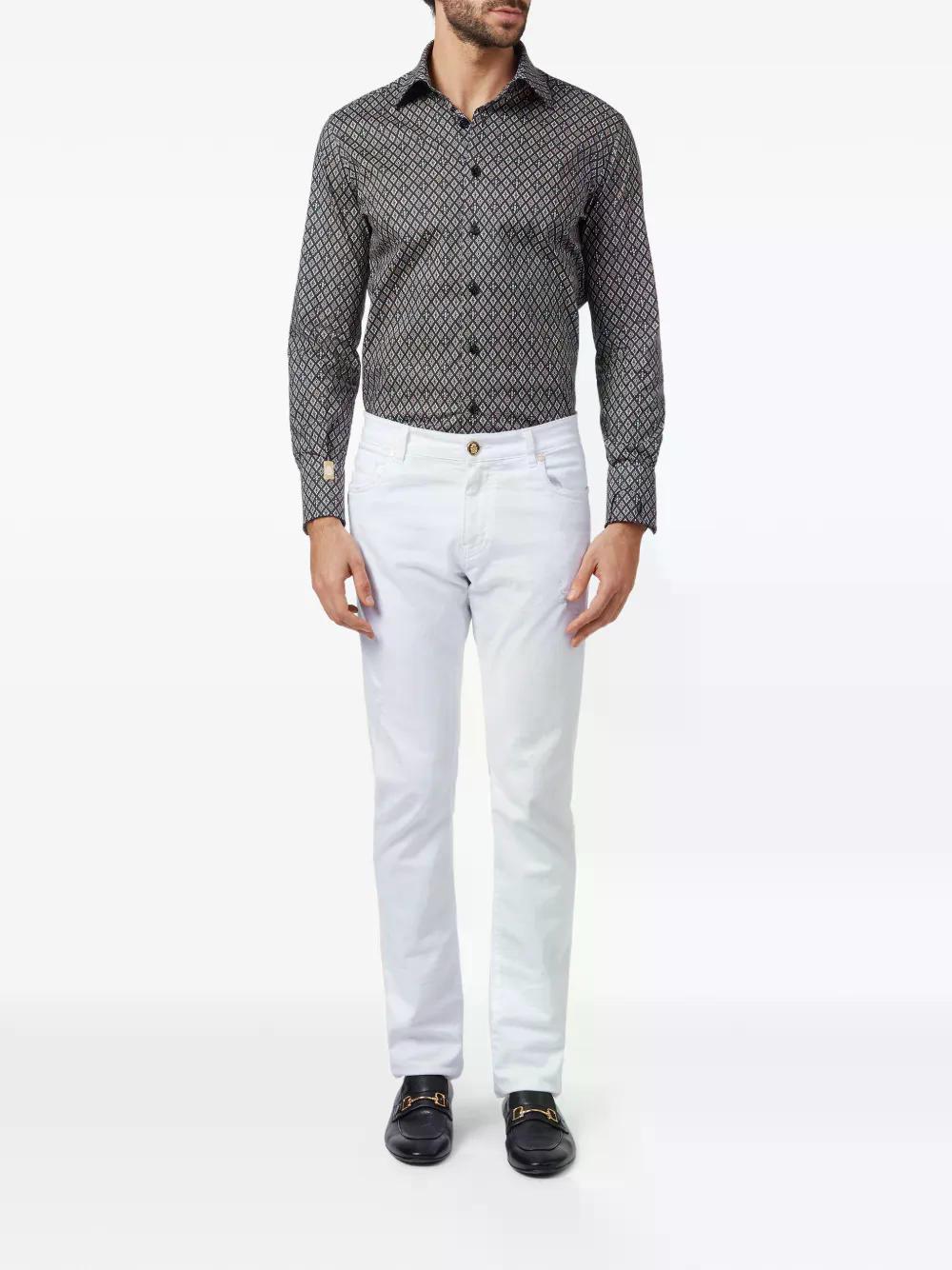 BILLIONAIRE geometric long-sleeved shirt