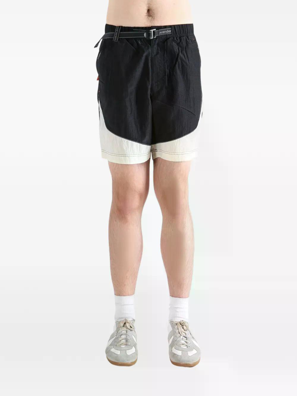AND WANDER x ROA Panelled Belted Shorts