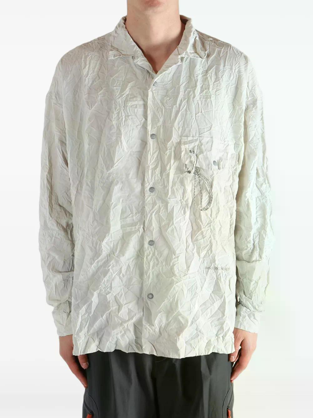 AND WANDER crinkled-effect shirt