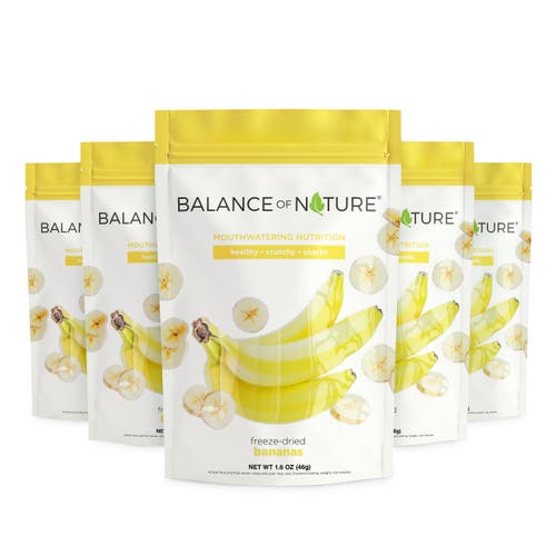 Balance Of Nature Freeze Dried Banana Slices Real Fruit Snack Five Pack ...