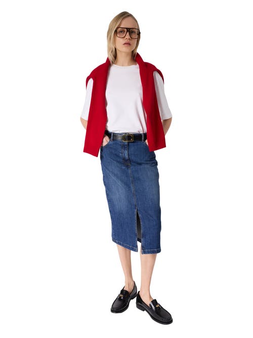 GERARD DAREL Janaelle Straight-Cut Denim Skirt