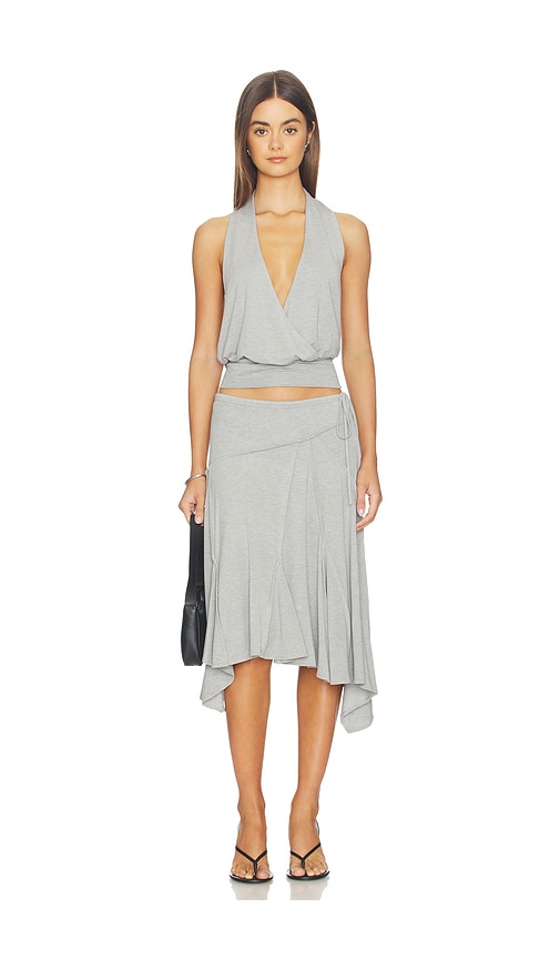WITH JÉAN With Jean Sharni Cropped Halterneck Top