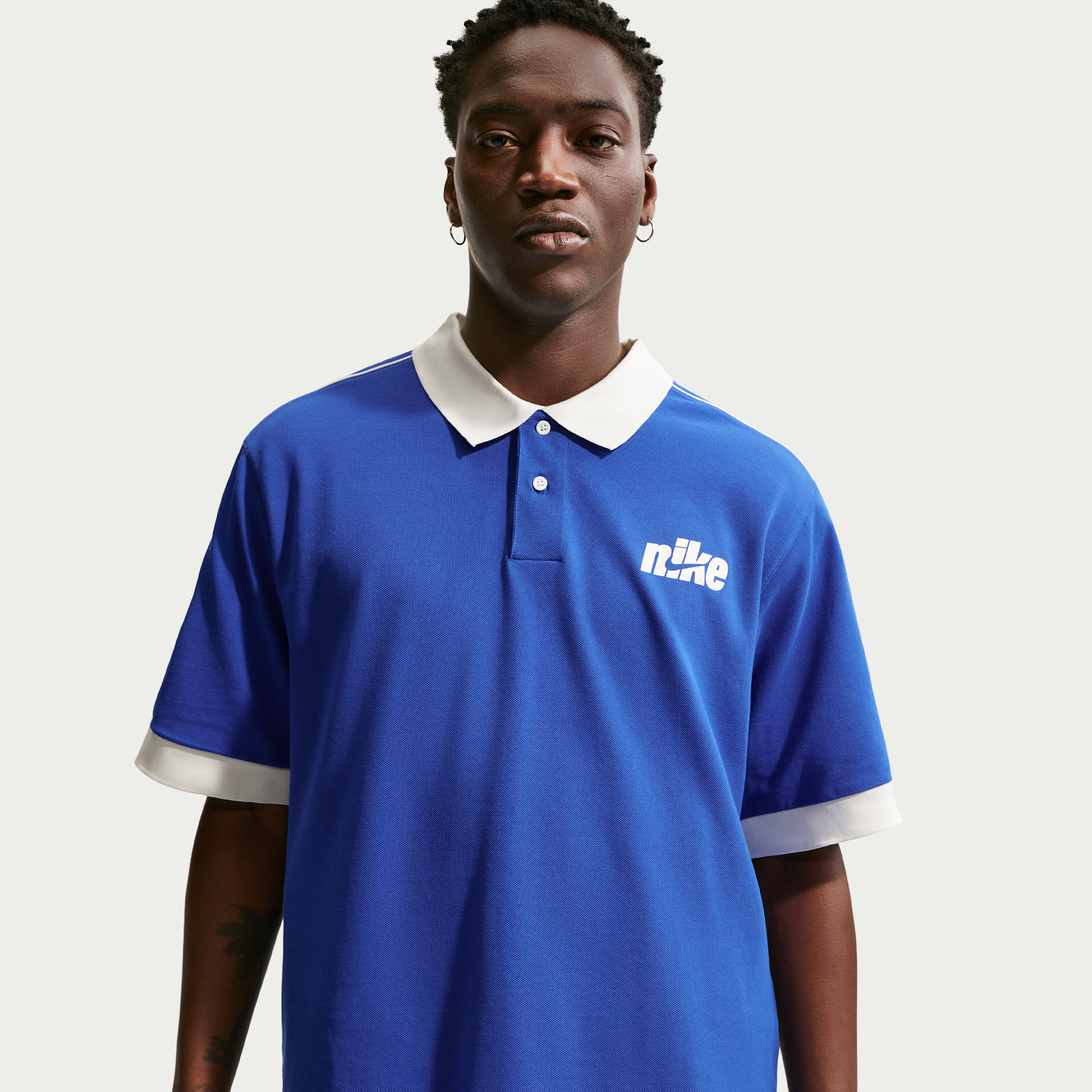 NIKE men's sportswear club oversized short-sleeve polo