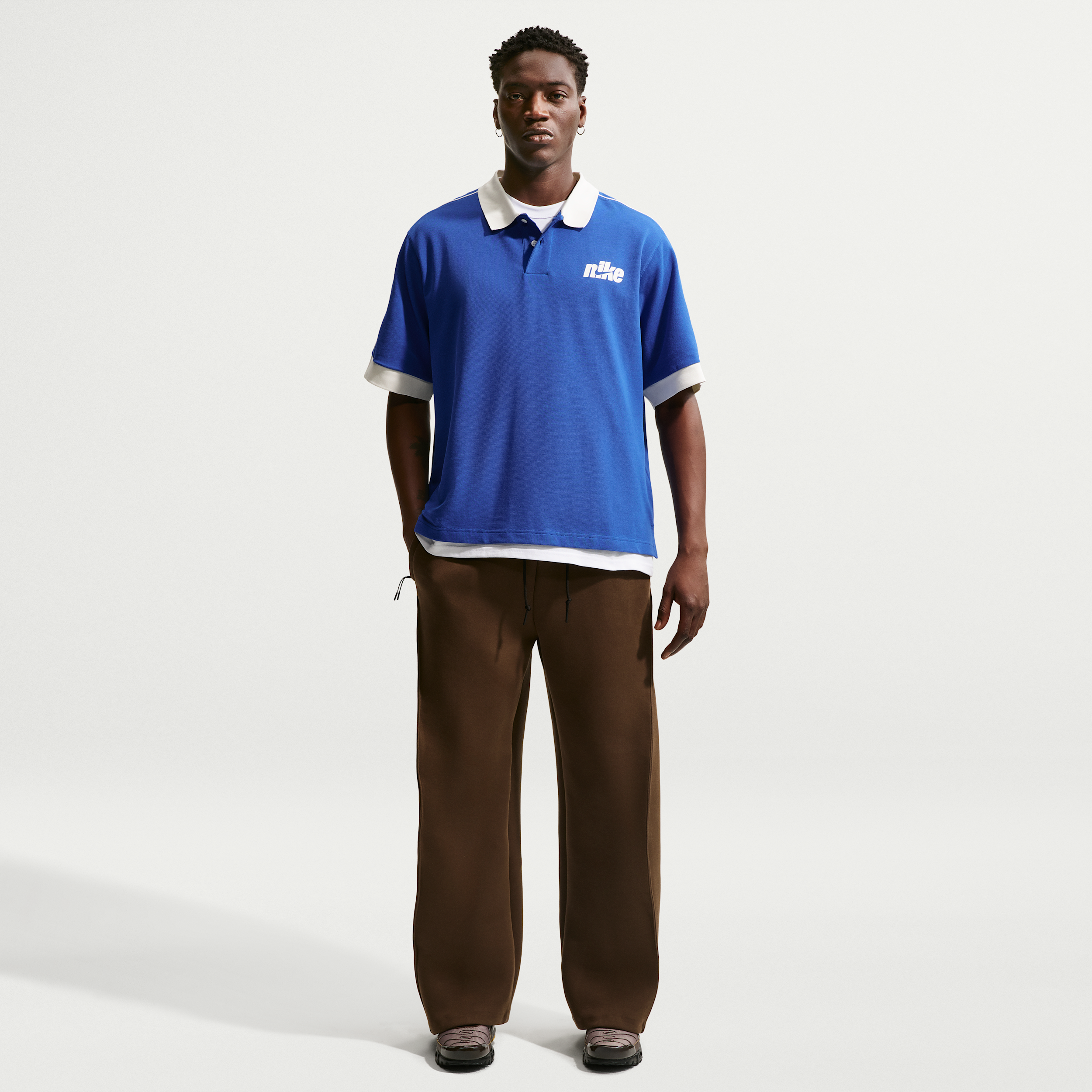 NIKE men's sportswear club oversized short-sleeve polo