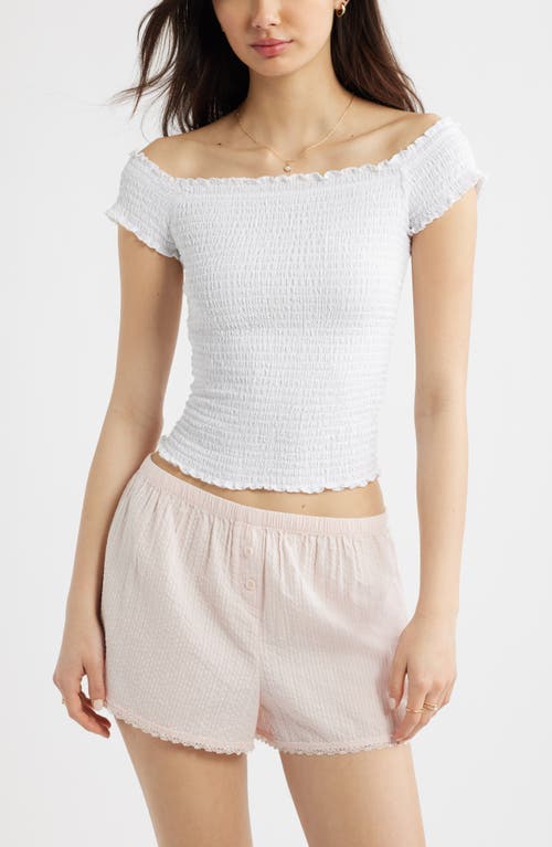 BP. Off-the-Shoulder Smocked Top