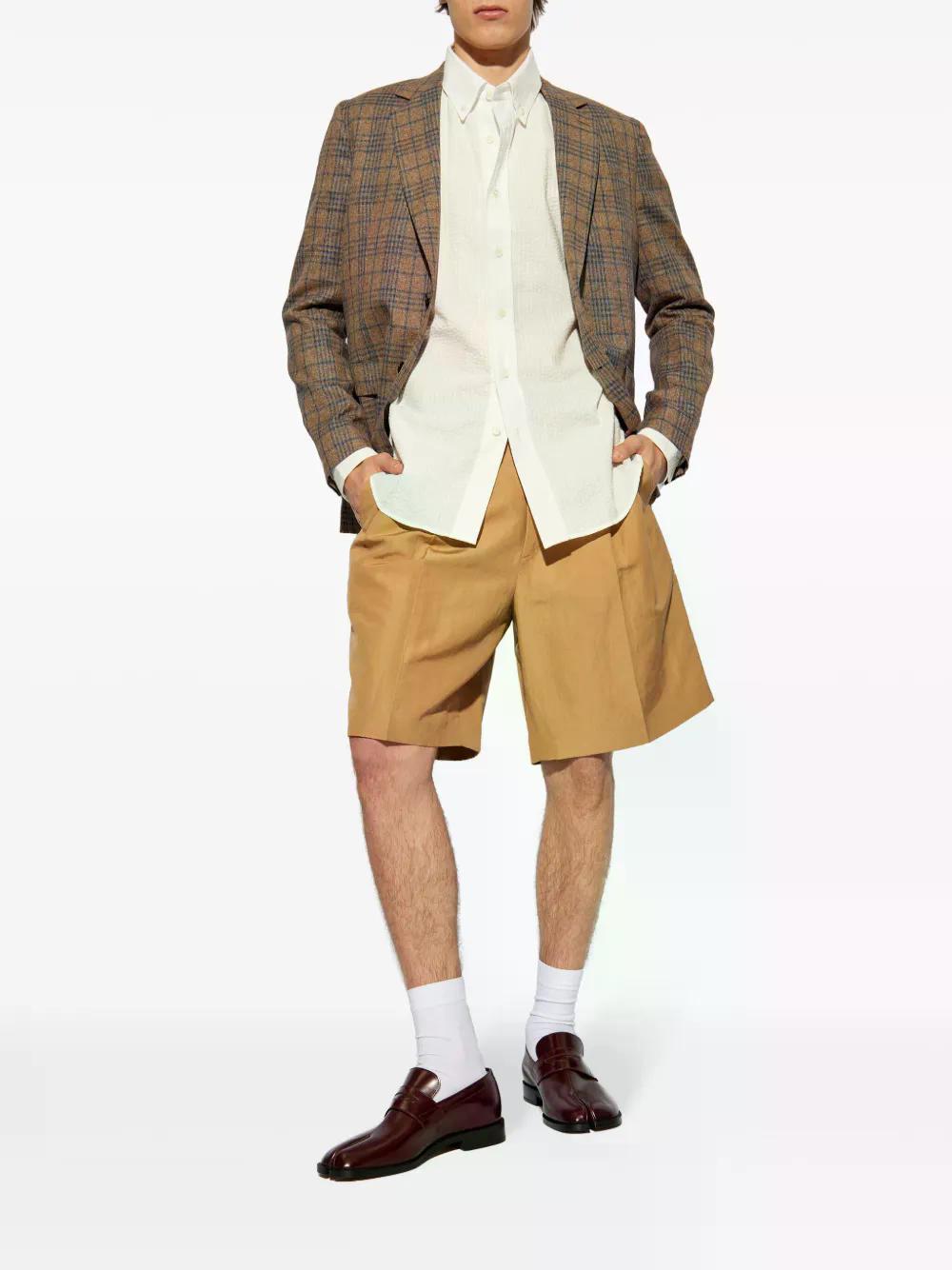 GIVENCHY 4g seersucker-texture cotton shirt