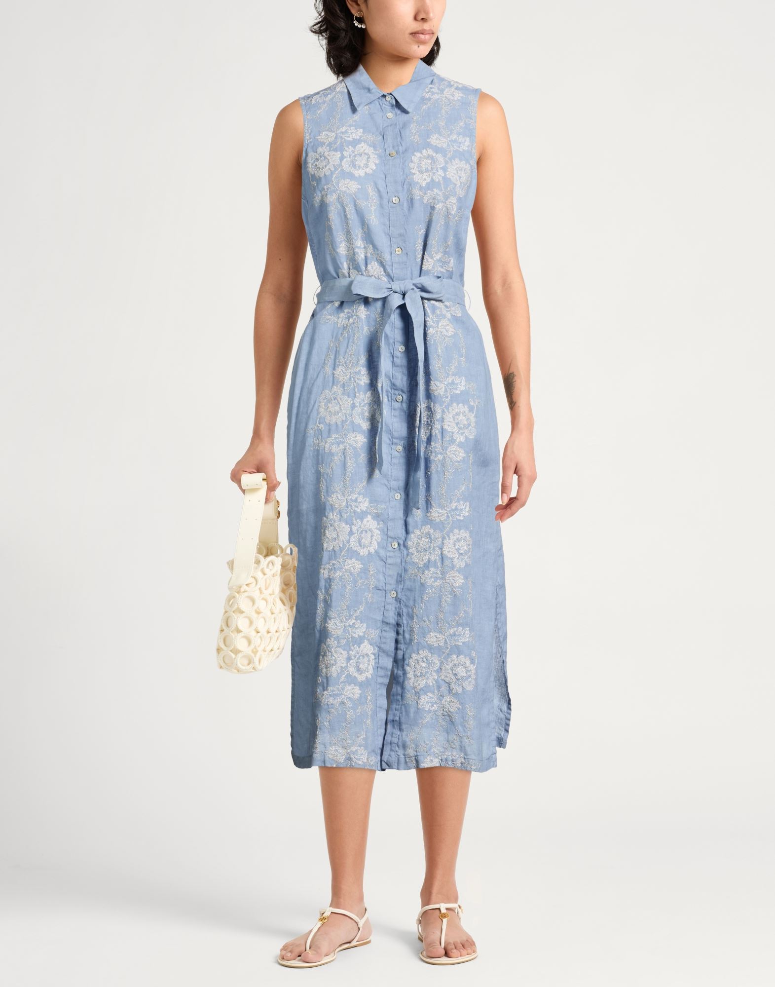 120% LINO 120% LINO Midi Shirt Dress
