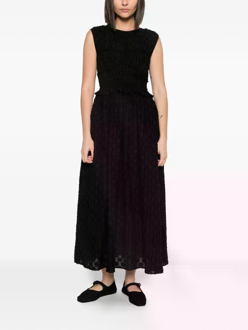 CECILIE BAHNSEN Dinah Smocked-Effect Maxi Dress