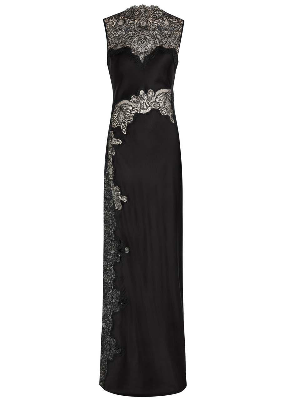 bhldn alice high-neck satin maxi dress BHLDN Alice High-Neck Satin Maxi Dress