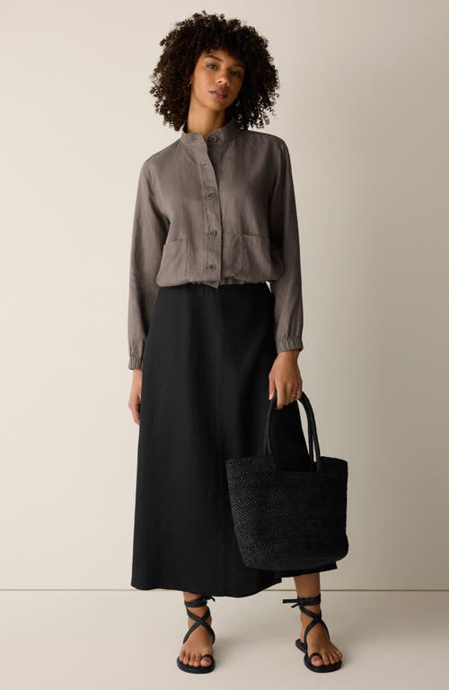 EILEEN FISHER Stand Collar Organic Linen Jacket