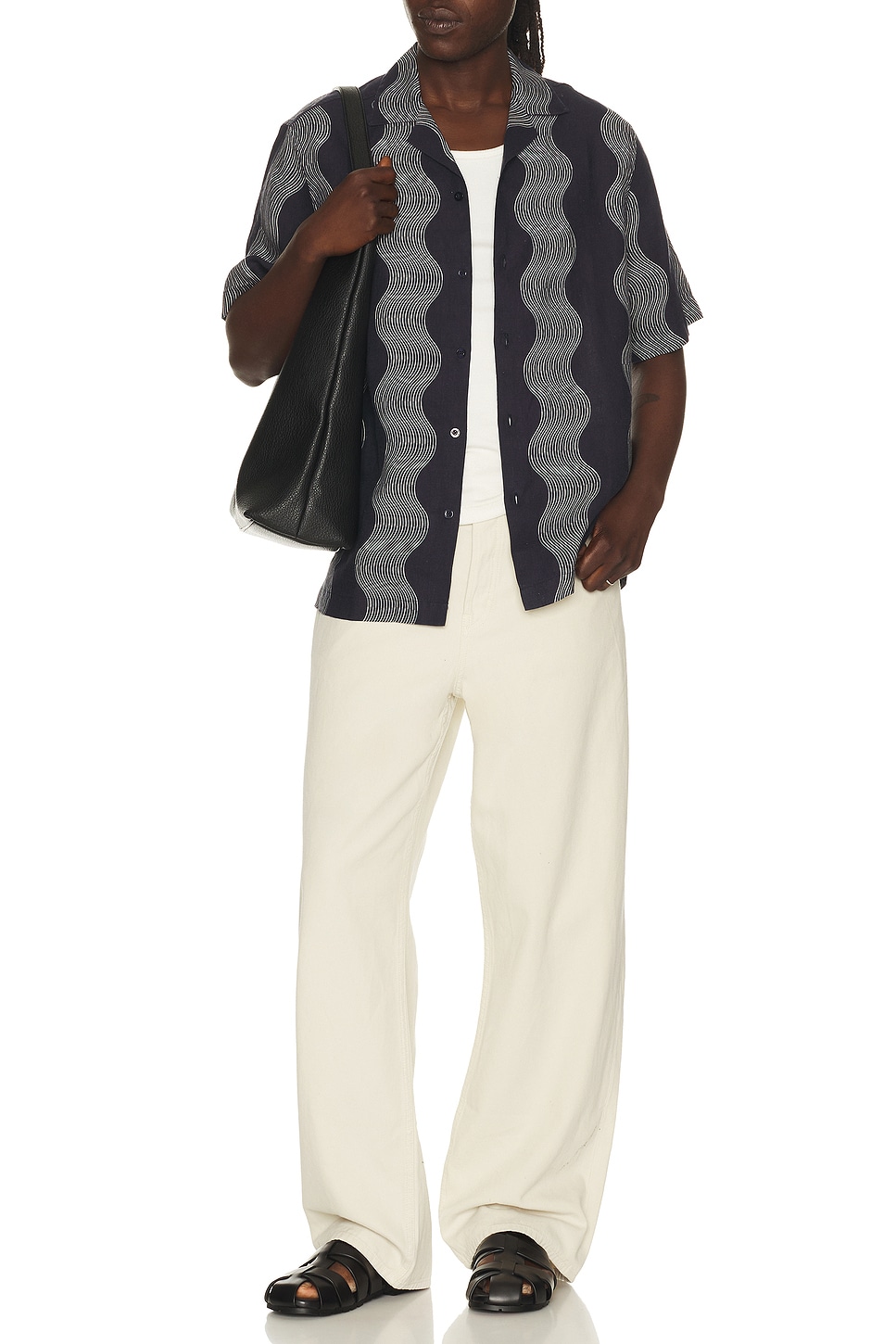 FRESCOBOL CARIOCA frescobol carioca roberto linen shirt in blue