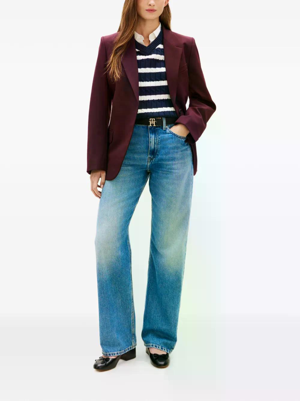 TOMMY HILFIGER Mid-Rise Faded Straight-Leg Jeans
