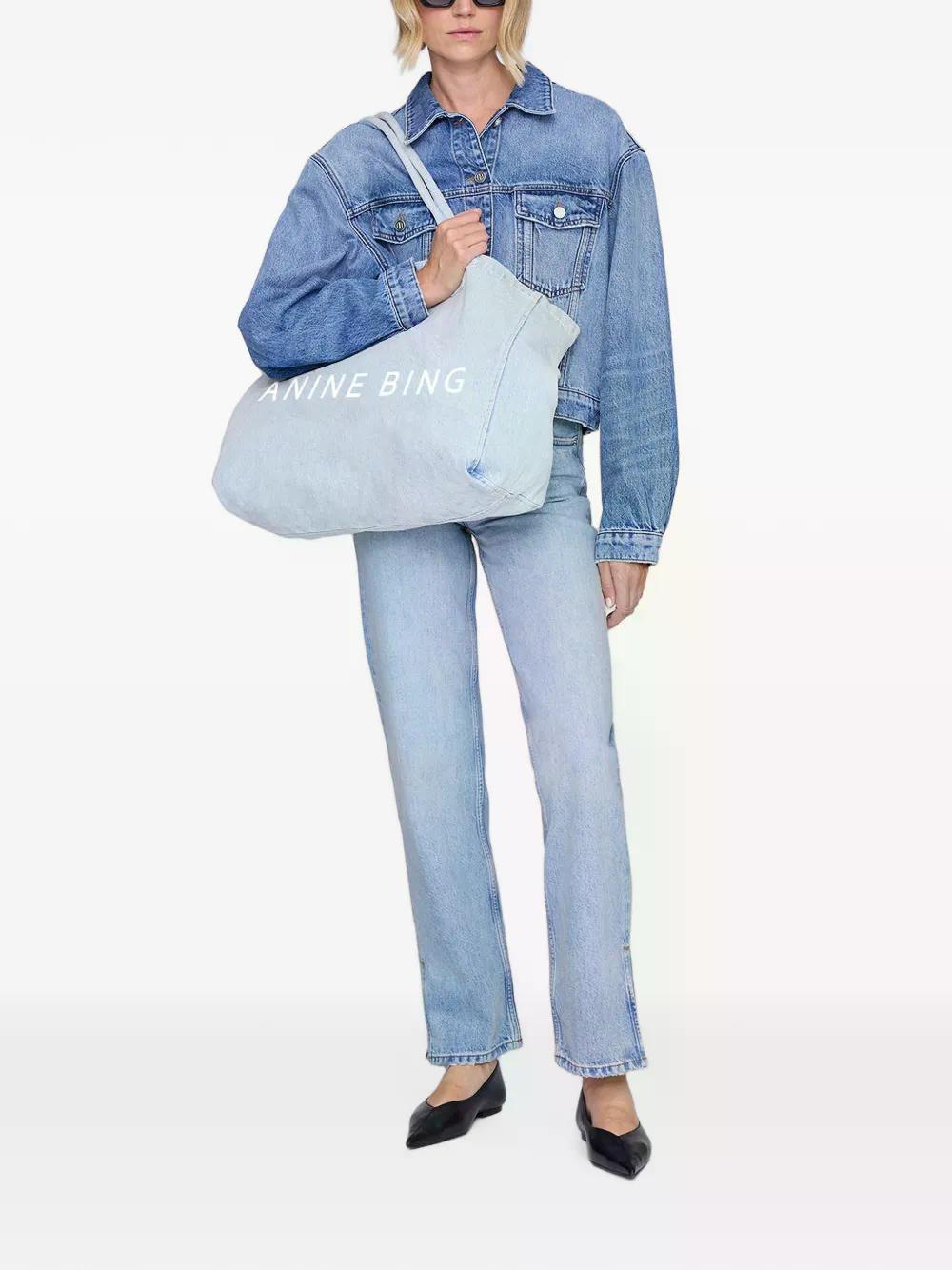 ANINE BING Logo Cotton Tote Bag