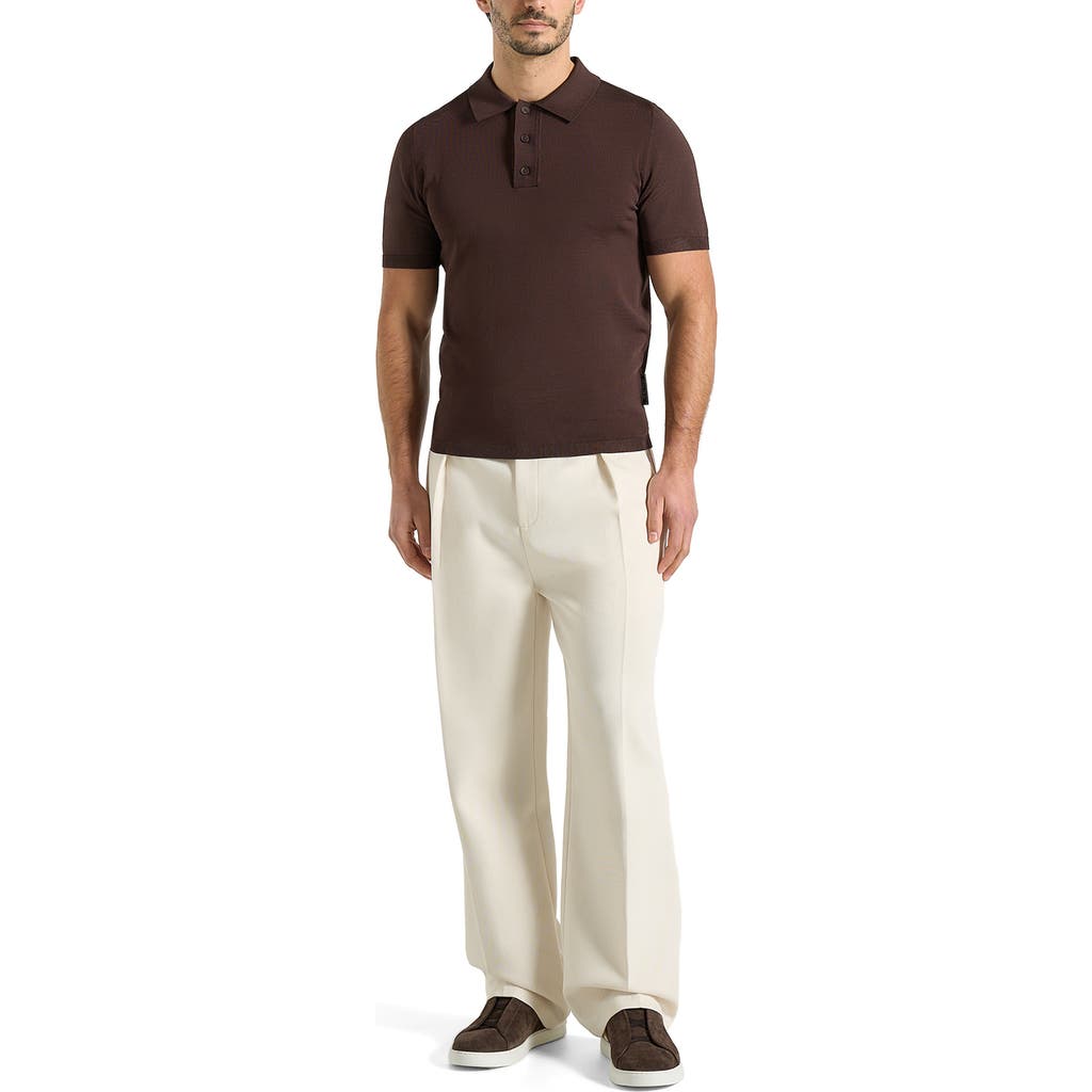MANIÈRE DE VOIR bryn luxe knitted polo top