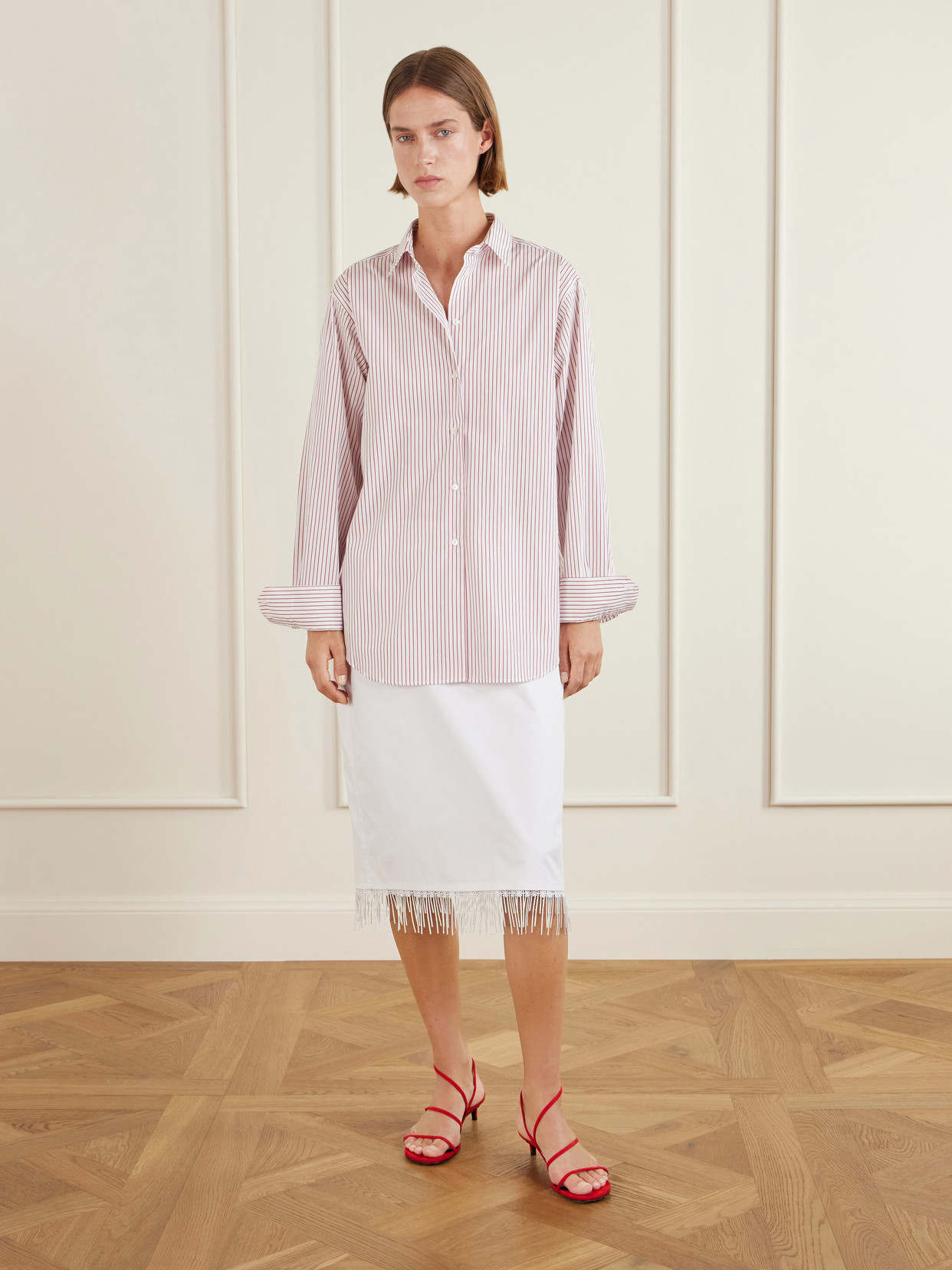 RÓHE Striped Cotton-Poplin Shirt