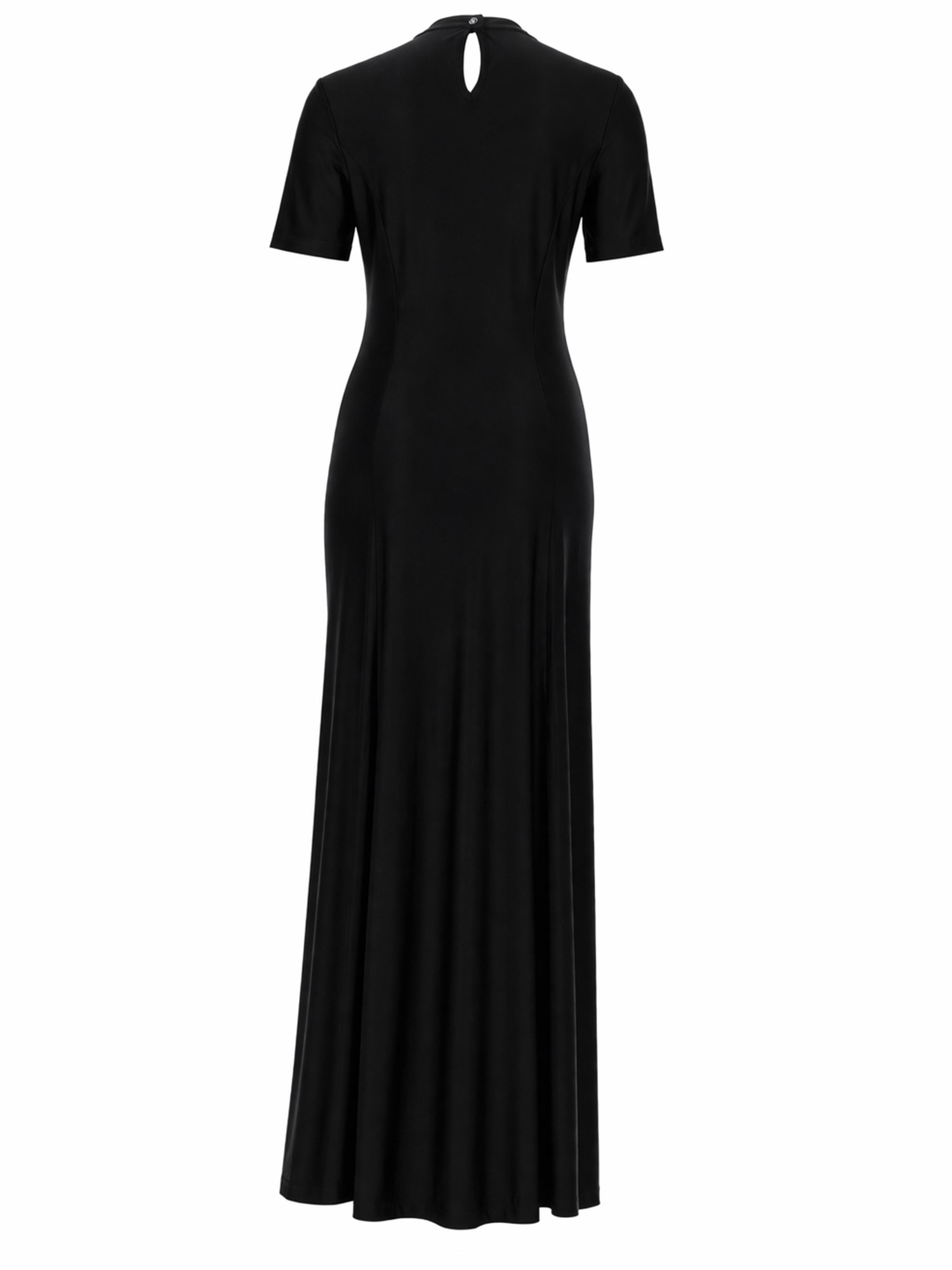 Rabanne Ruffled Satin And Lace Midi Dress - Black | Editorialist Rabanne Ruffled Satin And Lace Midi Dress - Black | Editorialist
