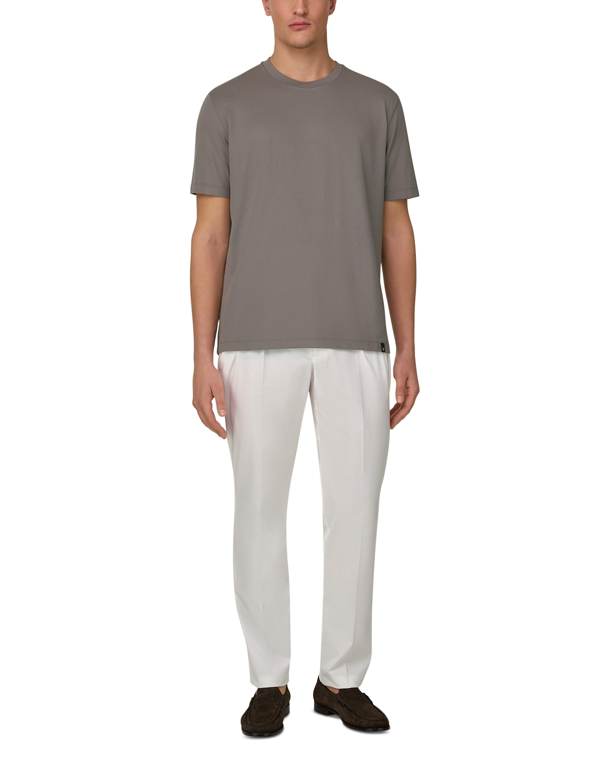 BOGGI MILANO cafe pique crewneck t-shirt