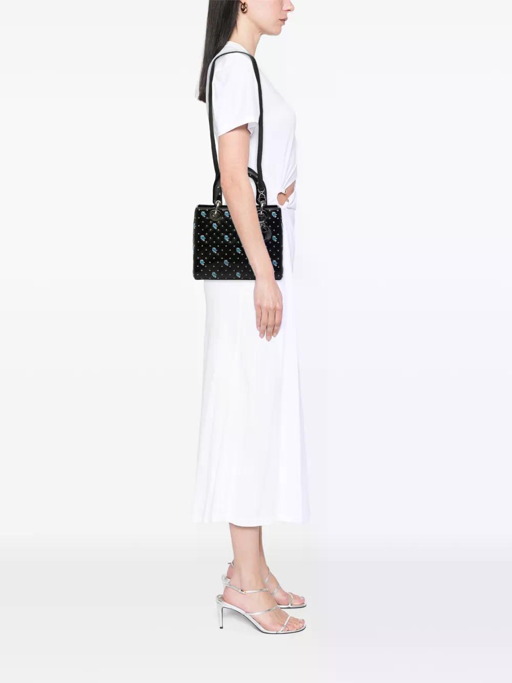 DIOR 2015 Christian Dior Medium Lady Dior Satchel