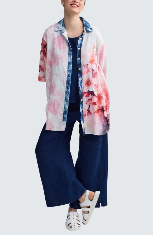 LUUKAA Printed Muslin Shirt