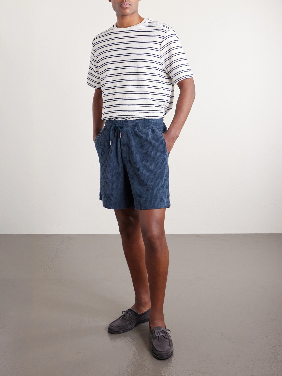 MR P. Mr P. Straight-Leg Cotton-Terry Shorts