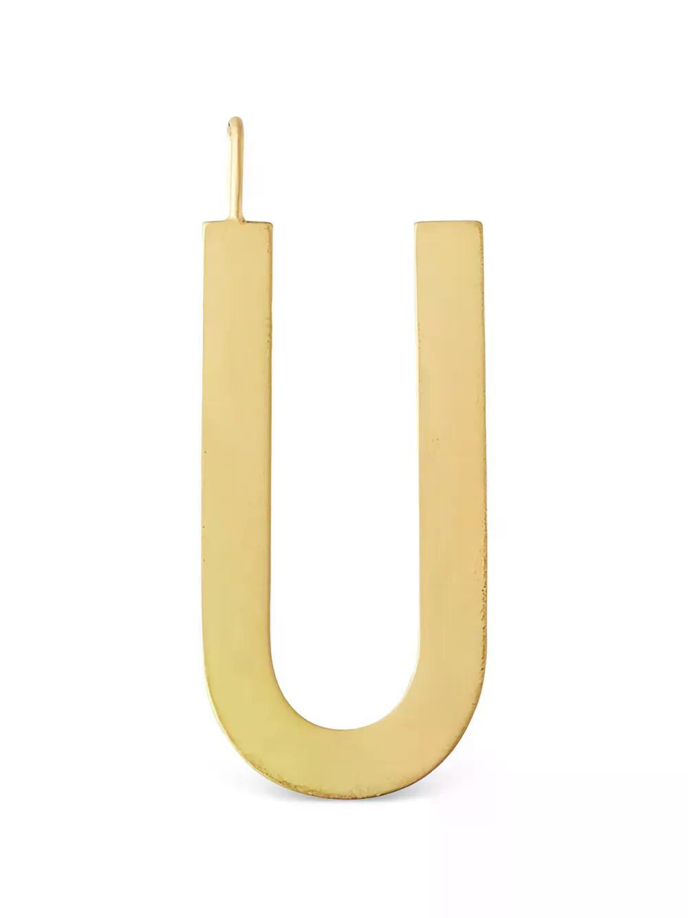 Design Letters Letter U Pendant - Gold | Editorialist